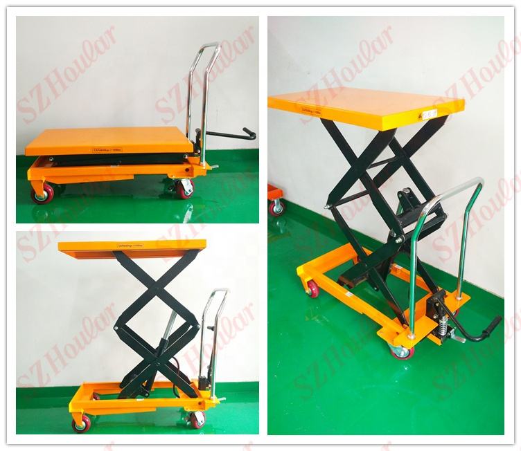 Manual Lift Table PT150 - Mobile Scissor Hydraulic Lift, 150 kg Load ...