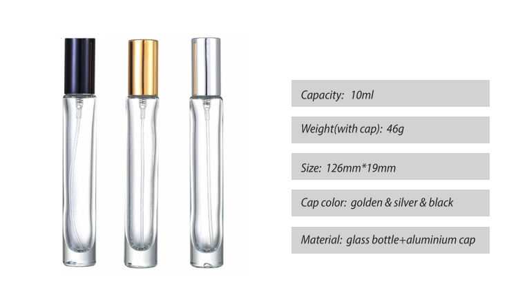 Empty Refillable 10 ml Thick Bottom Round Glass Spray Perfume Oil ...