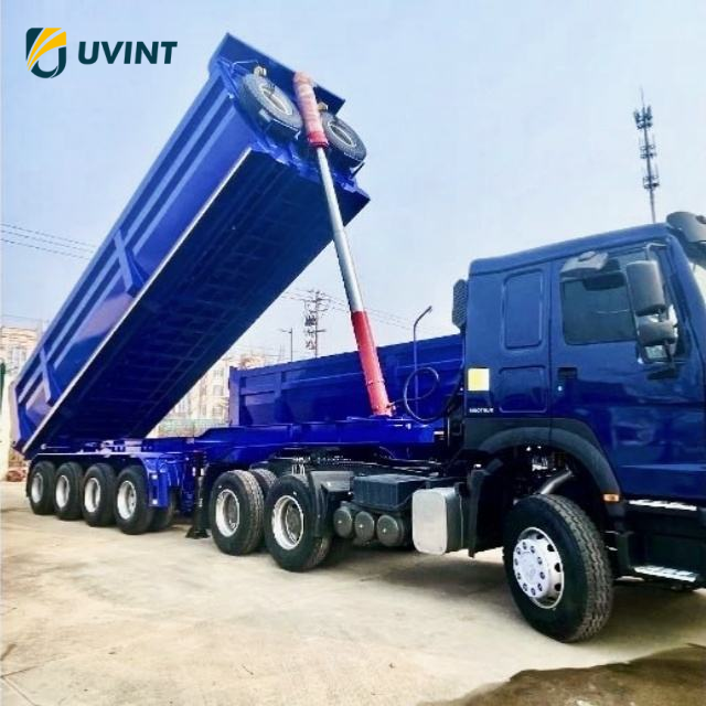 Heavy Load 4 Axles Tipper Semi Trailer/tipping Semi Trailer/50ton ...