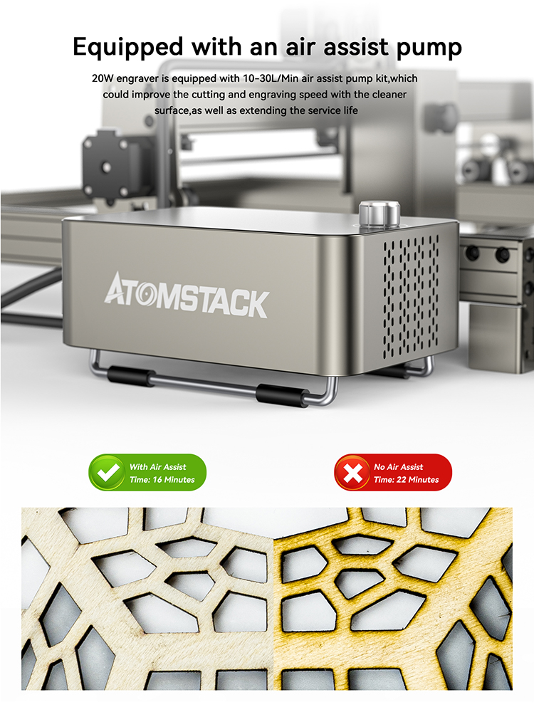Atomstack S20 X20 A20 Pro 400*850mm 130w Gỗ Mdf Gỗ Kim Loại Nhựa Máy ...