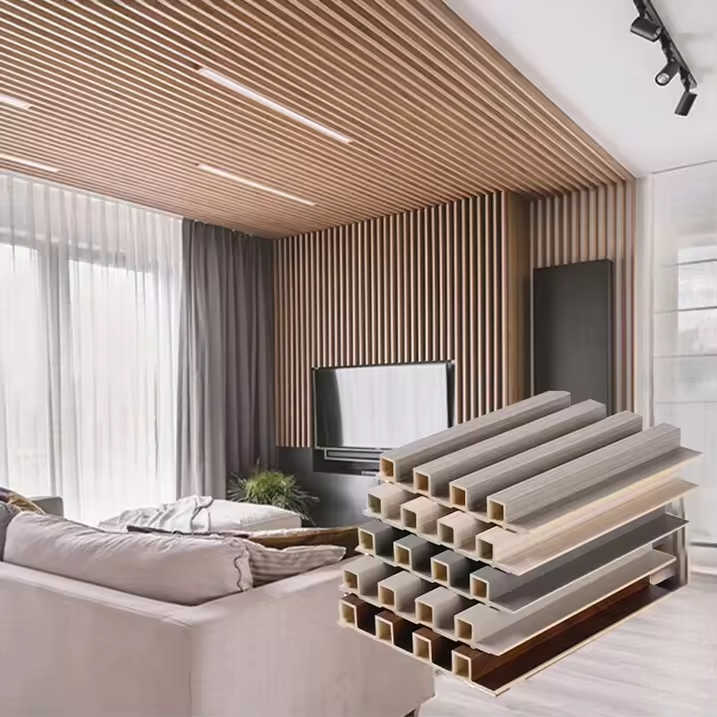 Easy to Install Indoor PVC Fluted Wall Panel WPC Interior Decorative ...