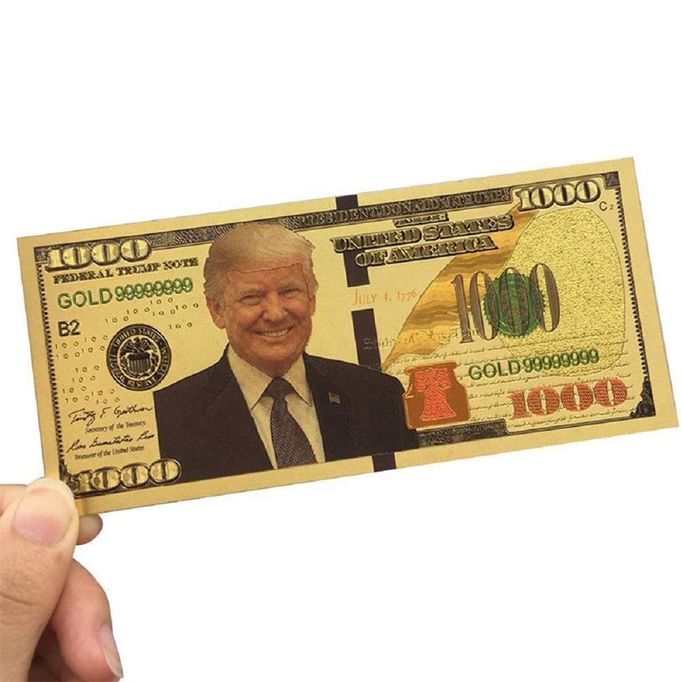 Prop Money Realistic USA Dollar Black Gold Foil Banknotes 100 Dollar ...