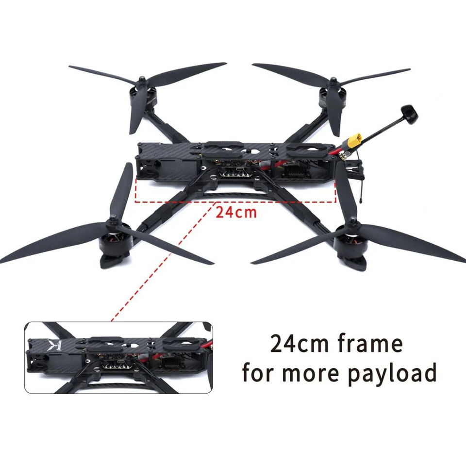 10 Inch FPV Drone Manufacturer Payload 2.5kg Long Distance 5.8G ELRS ...