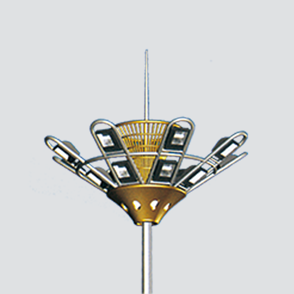 25m Round Stadium High Mast Lighting Tower with Raising and Lowering ...