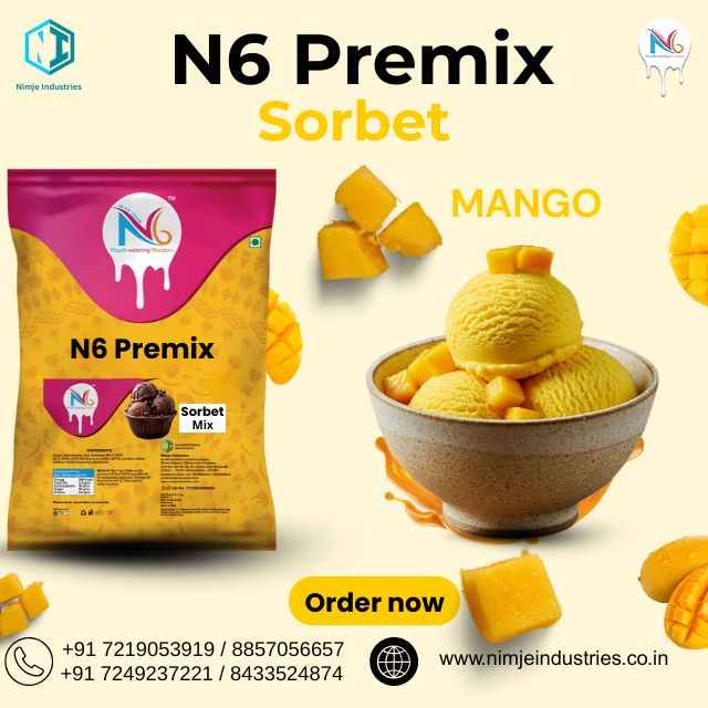Premix Raspberry Sorbet Ice Cream Powder Mix Multiple Flavours Home ...