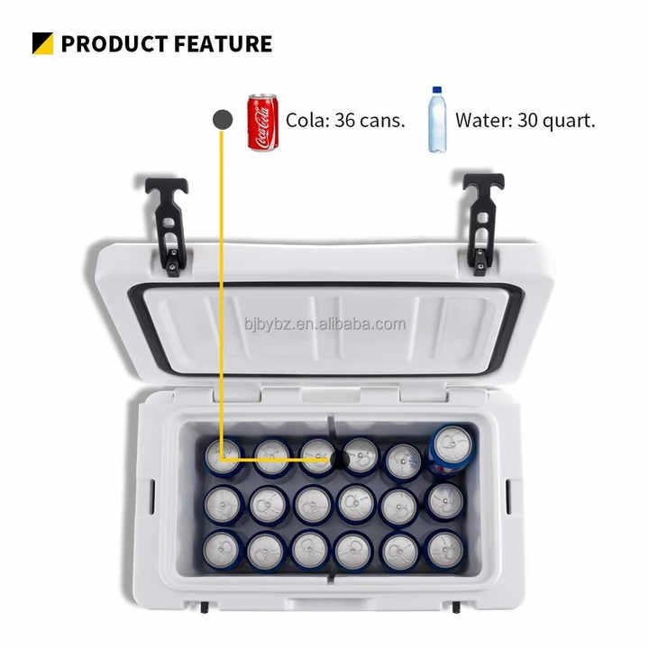 Portable Rotomolded Hard Cooler Box for Delivery & Picnics Rolling Ice ...