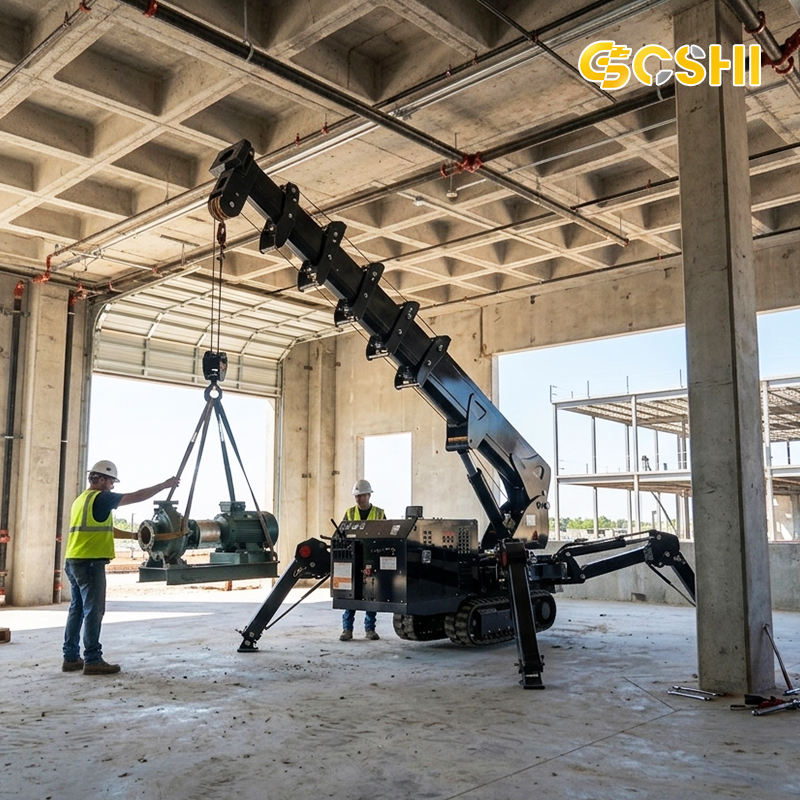 High Torque Telescopic Boom Spider Crane 3 to 10 Ton Hydraulic Crawler ...