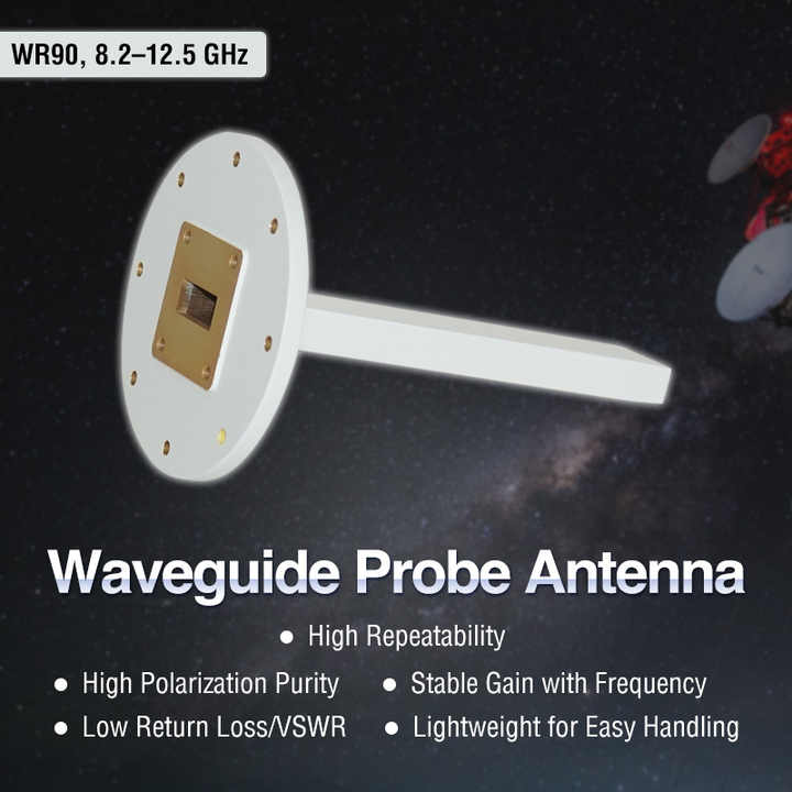 WR90 Open-Ended Waveguide Probe Antenna - 8.2-12.5 Ghz