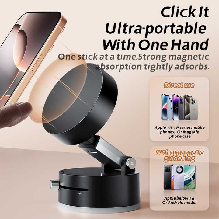 New Black Technology Vacuum Magnetic Suction Mobile Phone Holder