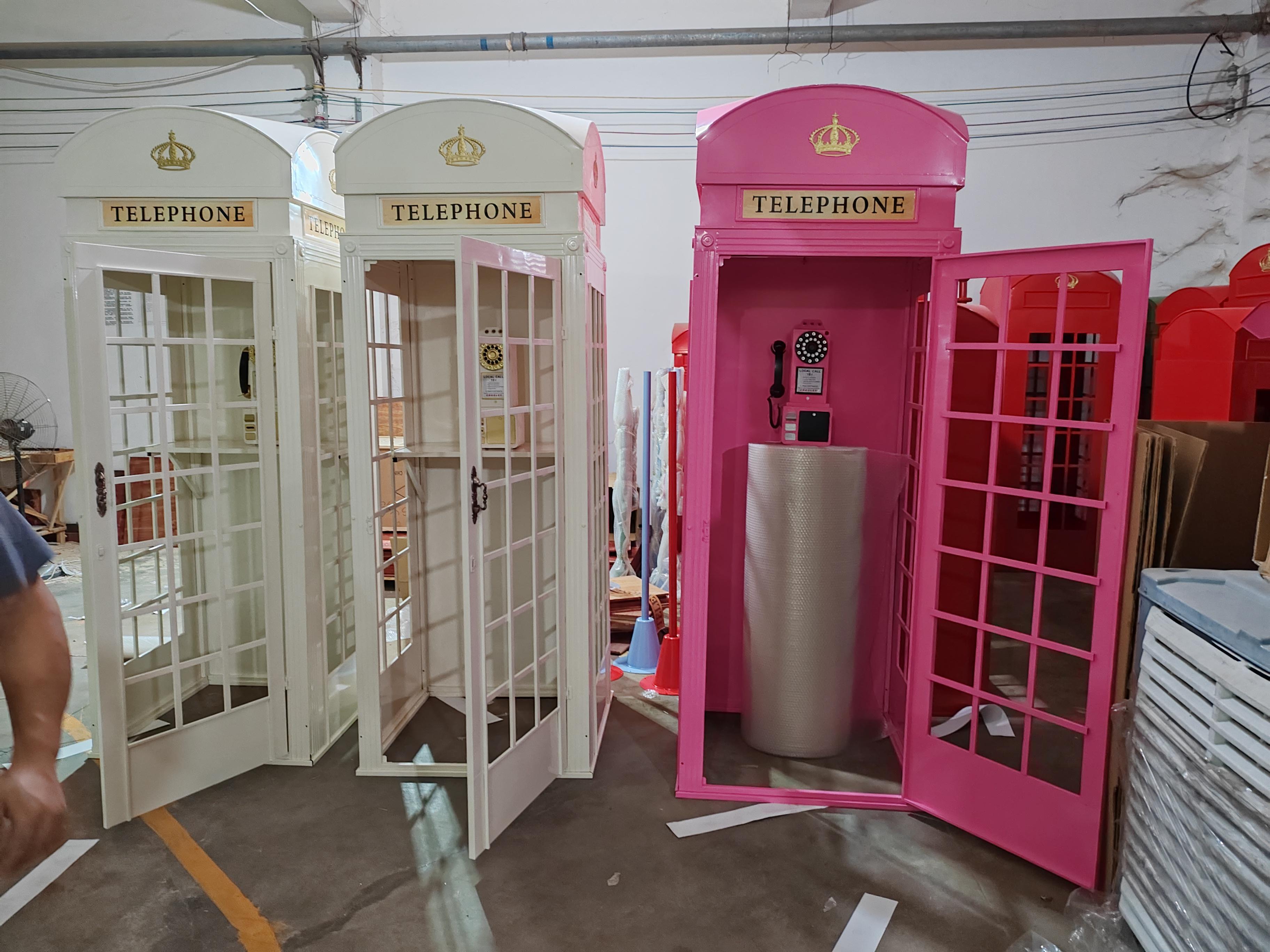 London phone booth wedding flowers photo props with artificial flowers ...