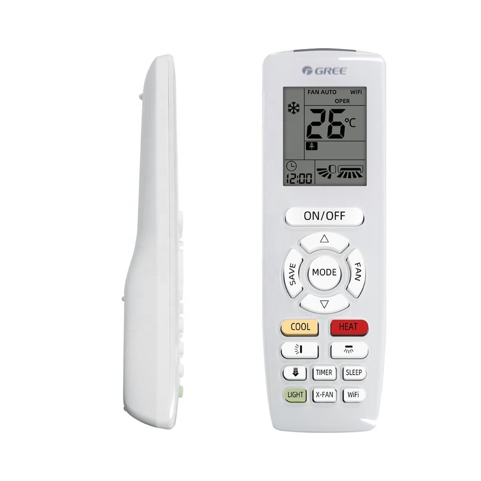 Gree Universal Air Conditioner Remote Controller-White Plastic Battery ...