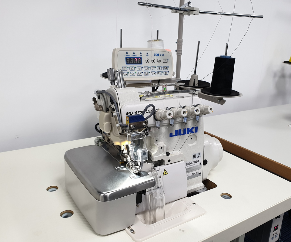 Jukis 6714 Mini Overlock Industrial Sewing Machines Thread Flat Bed 4 ...