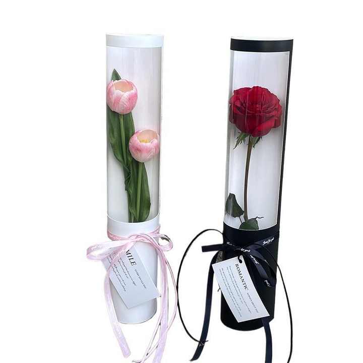 Heart-Fluttering Single-Stem Rose Flower Box Fresh Flower Packaging for ...