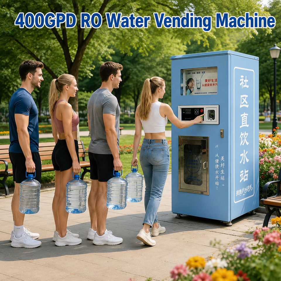 400 Gallons Coin Operated Water Vending Machine for Purified Drinking ...