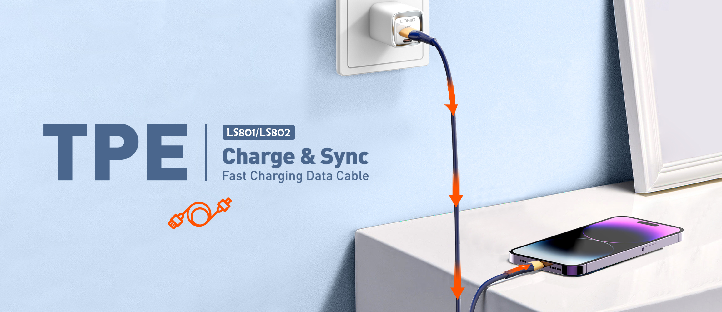 Ldnio LS801 1 Meter 30W Fast Charge Cable - AppleMe