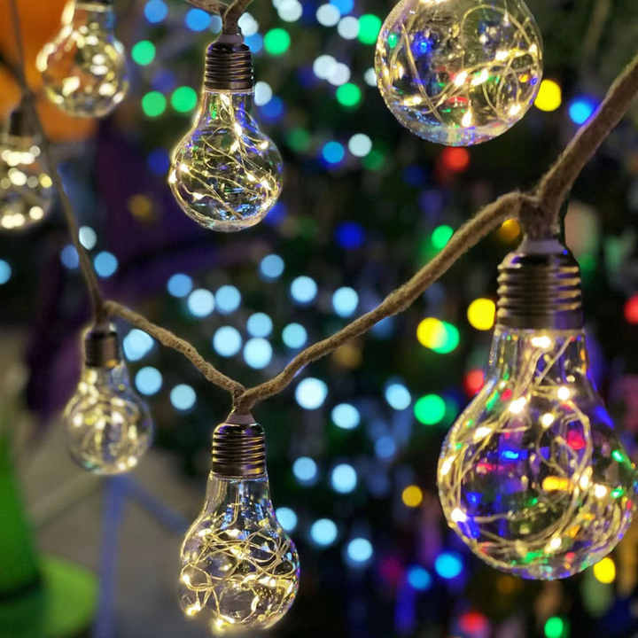 Kanlong LED Bulb Outdoor Garden Hemp Rope Retro LED Christmas Lights ...