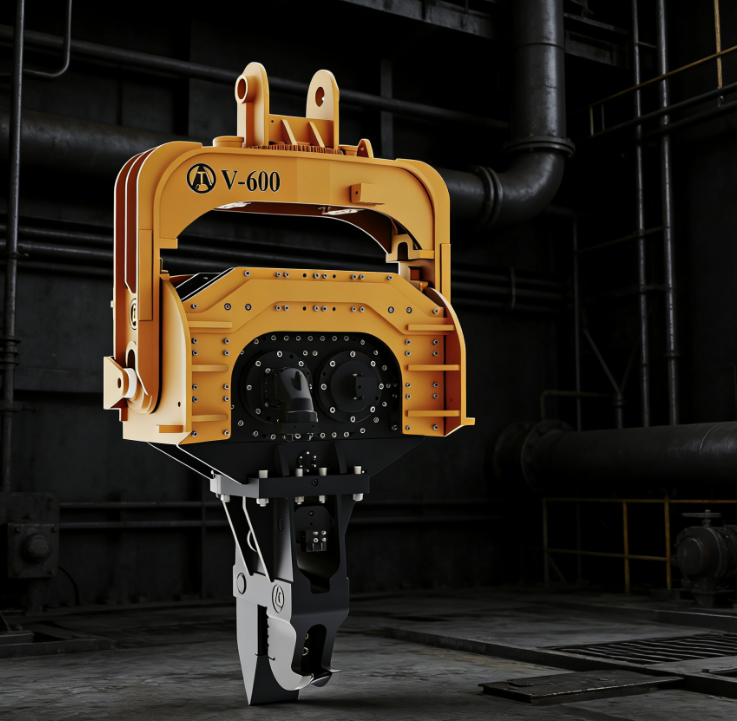 Excavator Piling Equipment V600 High Frequency Hydraulic Vibro Pile ...