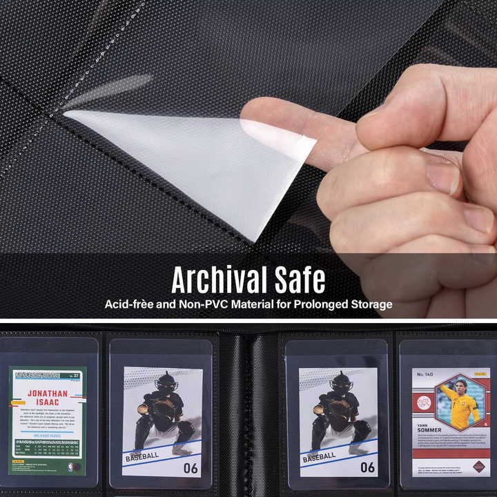 4-Pocket Semi Rigid Card Holder Album Premium Card Saver 1 Binder Holds ...