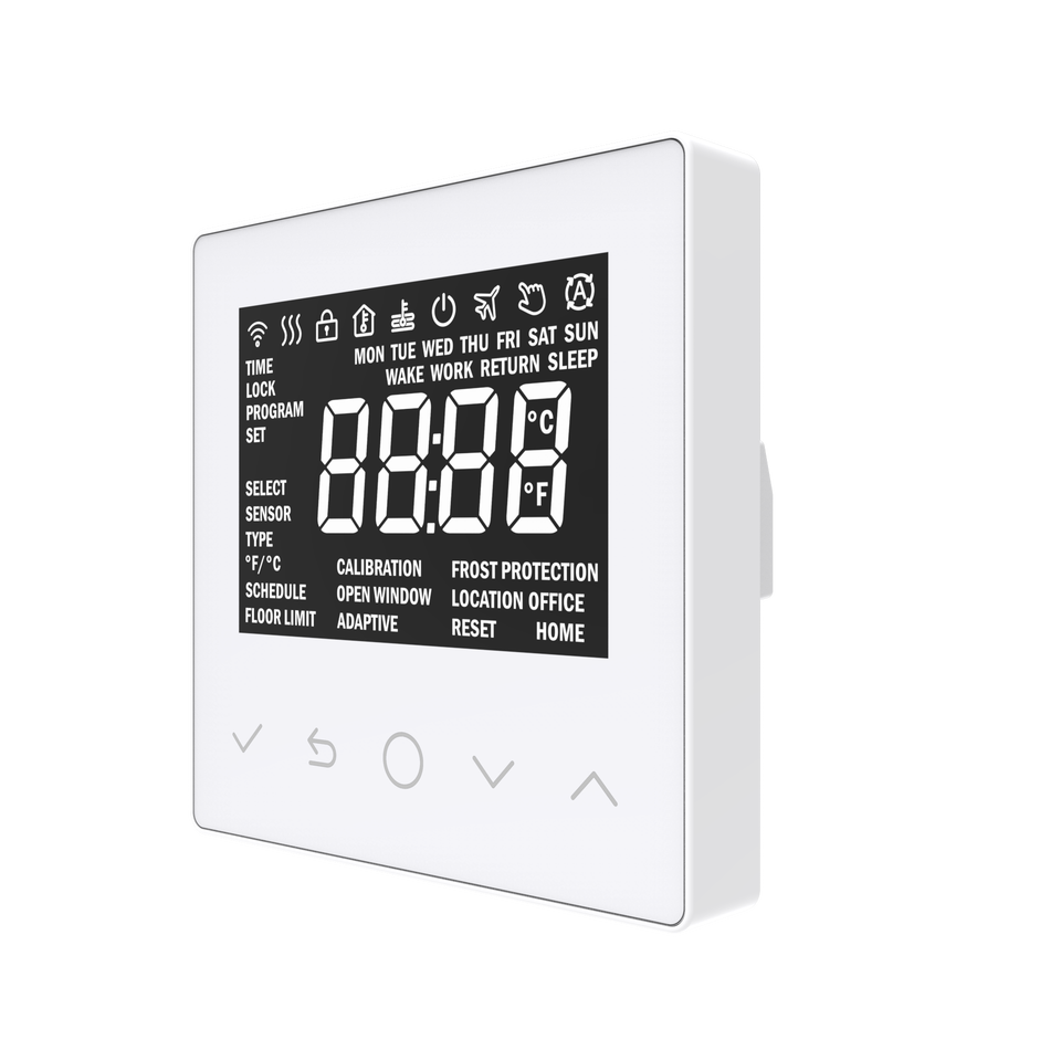 Modern Design Programmable Smart Thermostat TUYA APP Support IP21 Rated ...