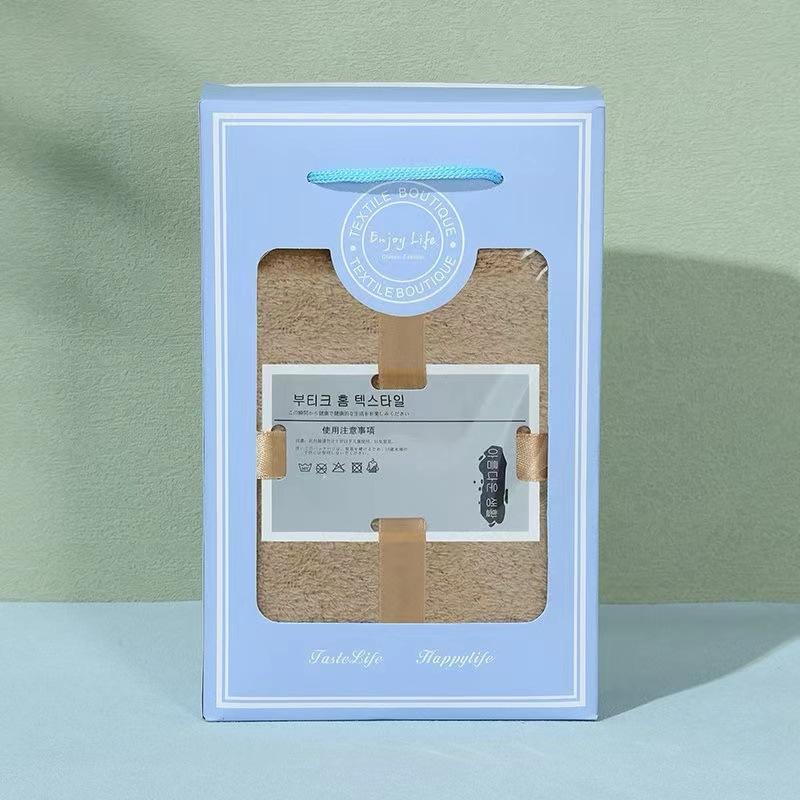 Solid-color Gift Box Towels, Customizable Gift Box Packaging Thickened ...