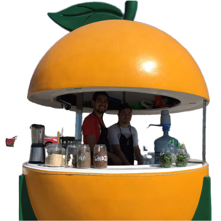 Large Stand Orange Juice Trailer Kiosk Retail Juice Bar Fiberglass ...