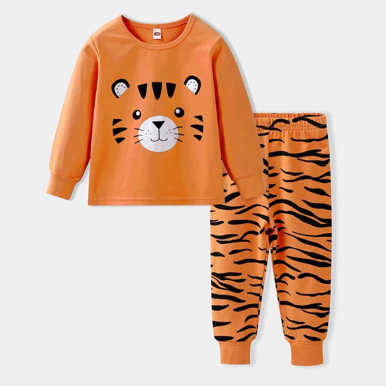 Toddler Tiger Striped Pajamas 🍕 Shop High-Quality Tiger Kids Pajamas ...
