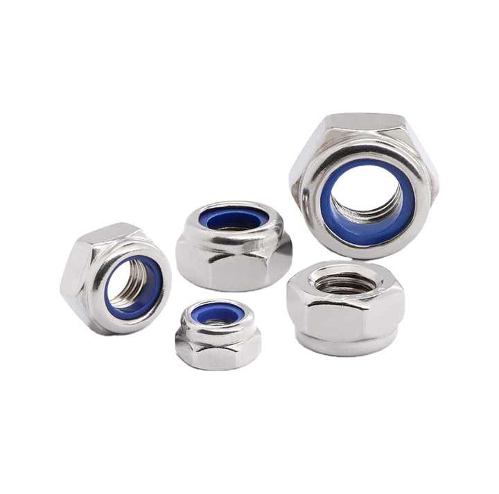 Stainless Steel Nylon Insert Lock Nuts Self Locking Hex Nut Hexagonal Factory Price Stainless ...