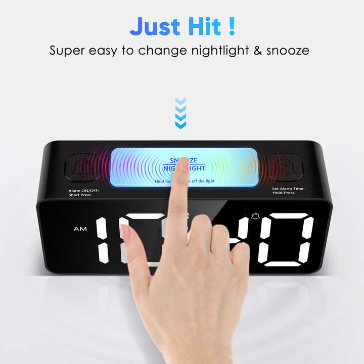 RGB LED Digital Alarm Clock - Customizable and Functional