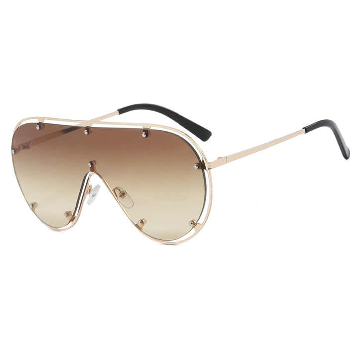 2024 Advanced Sense Sunglasses One-Piece Metal Glasses for Women ...