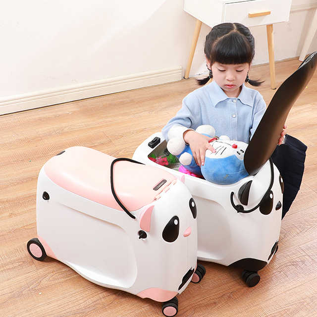 PP Cheap Kids Hardshell Luggage Panda Style Suitcase Kids Travel Bag ...