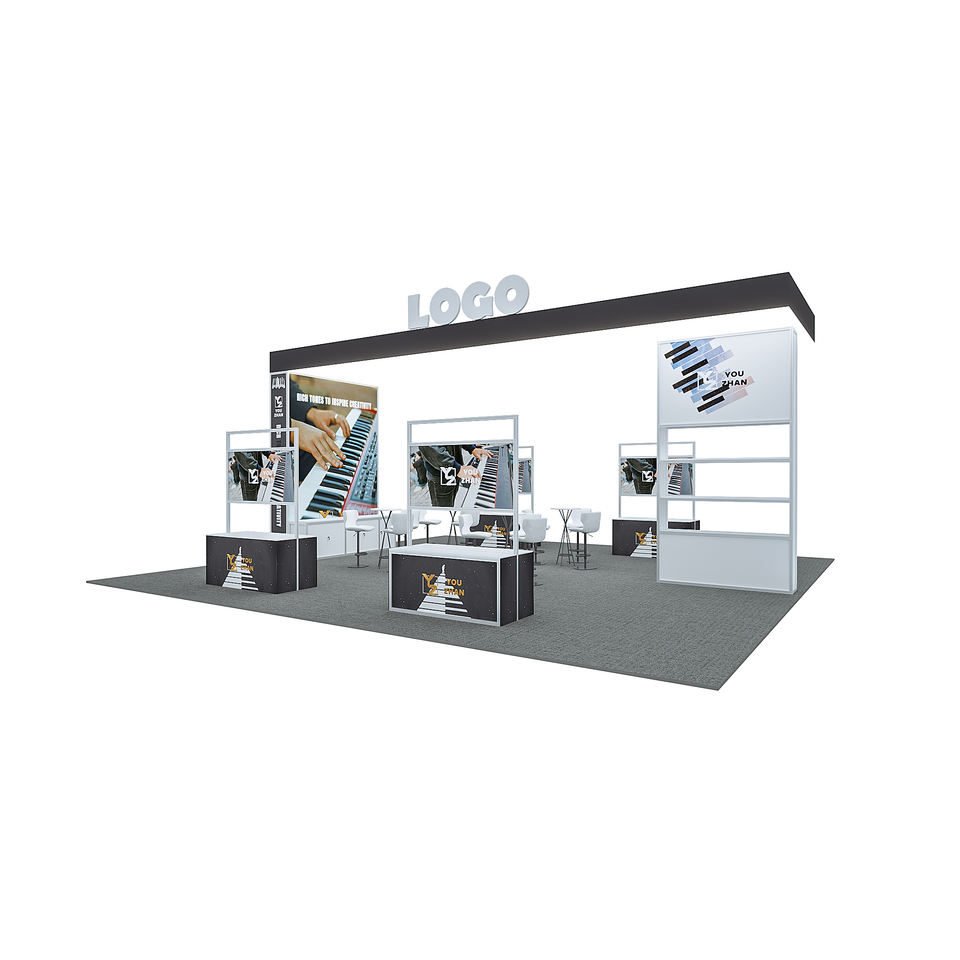 Custom-made Large-scale Aluminum Tension Fabric Booths, Using Heat ...