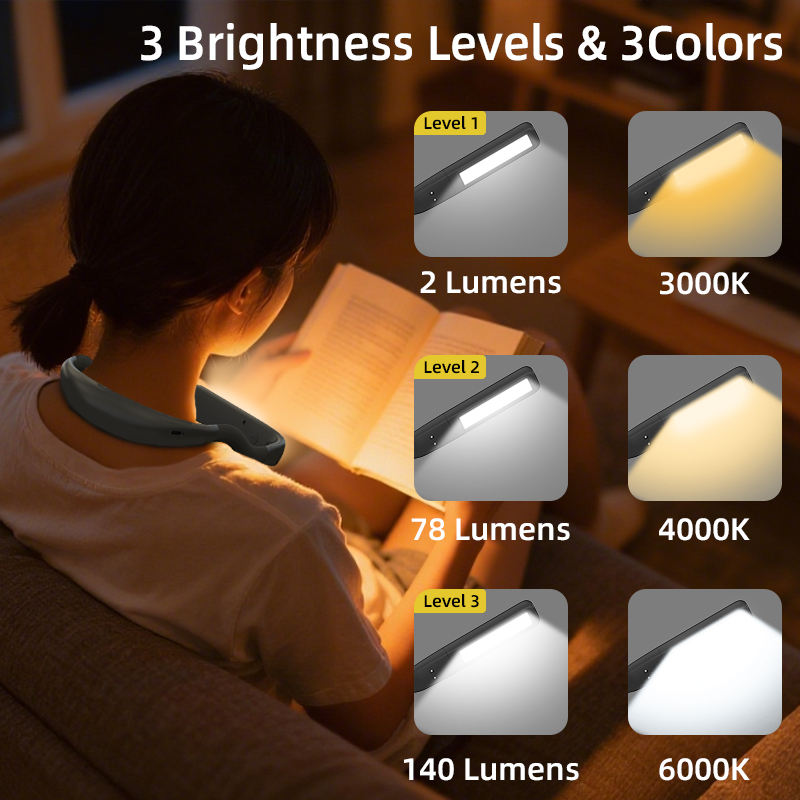 Aixinpin Rechargeable Eye Protection LED Neck Reading Light Flexible ...