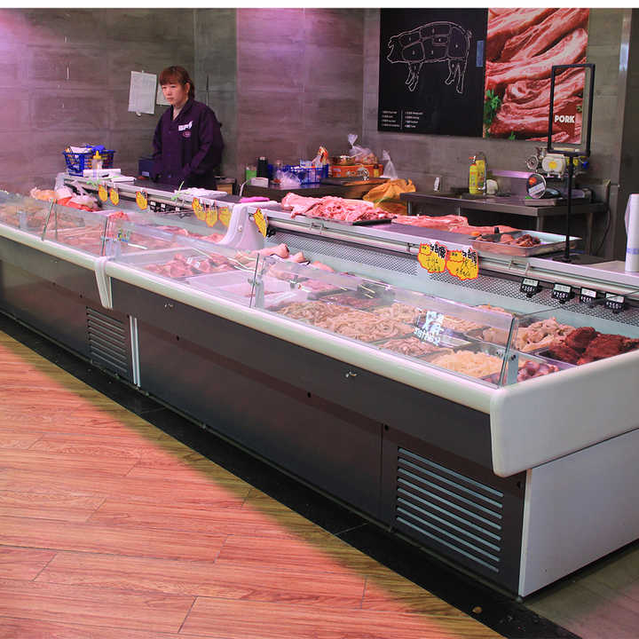Single-Temperature Meat Chiller Showcase for Butcher Shop Direct ...
