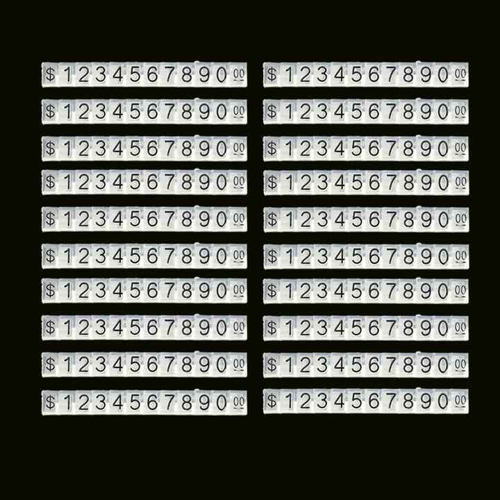 Adjustable Number Stand Frame Label 9x6mm L Plastic Cubes
