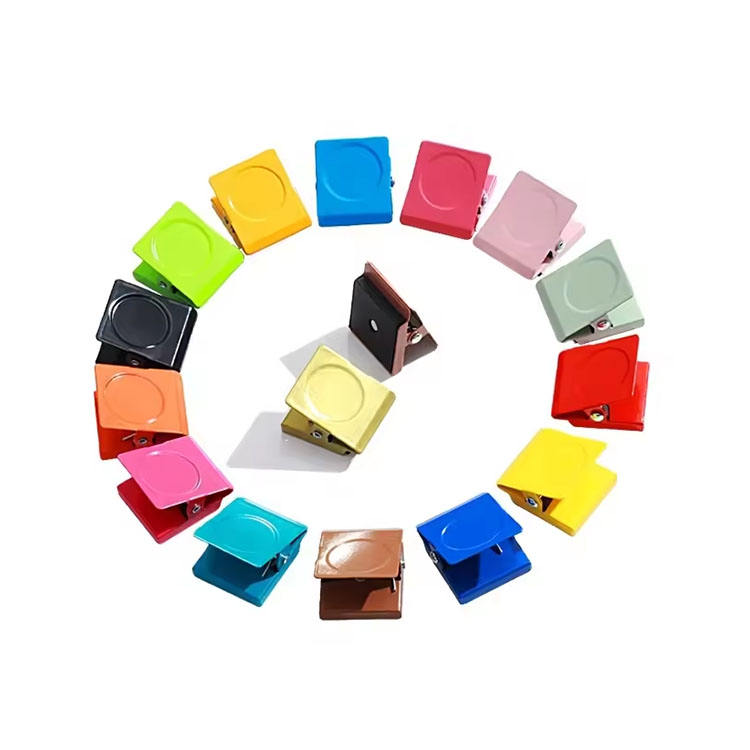 Round Memo Magnet Clips Colourful Magnetic Paper Clip for Fridge File ...