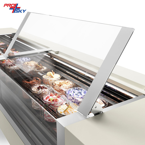 Traditional Italian Style Pozzetti Gelato Ice Cream Display Freezer