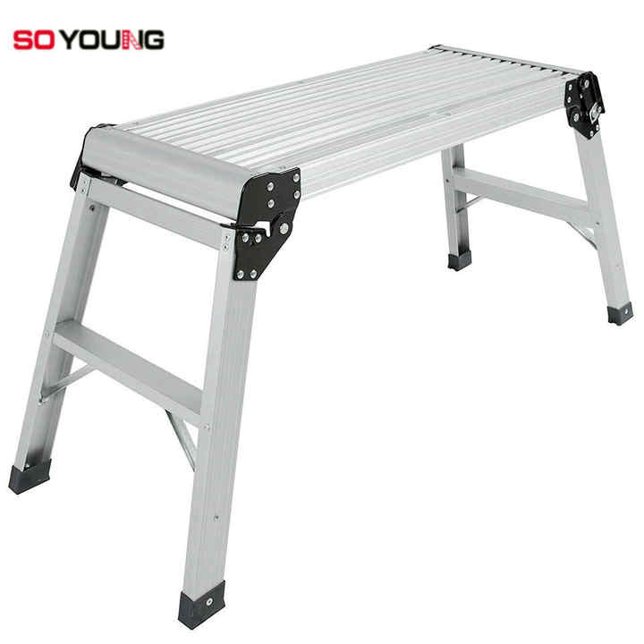 Industrial Style Aluminum Portable Working Platform Step Stool Ladder ...