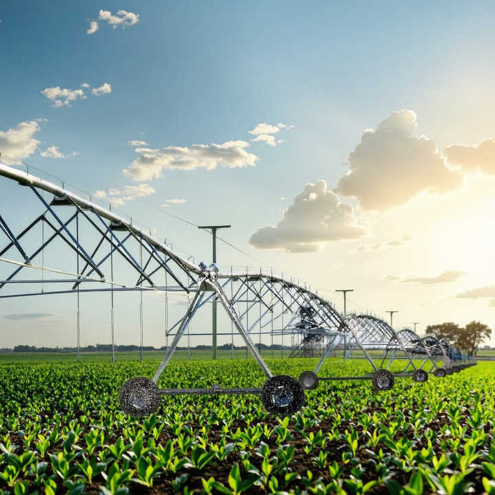 Fixed Towable Farm Irrigation System Metal Center Pivot with End Gun ...