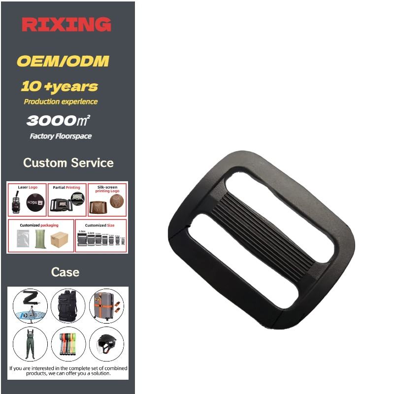 20mm48mm Plastic Black Webbing Adjustment Buckle Curve Slider Tri-Glide ...
