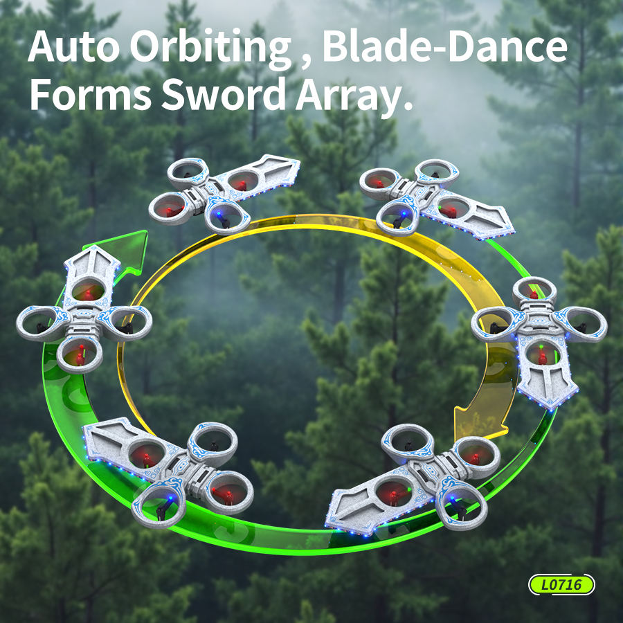 L0716 Sword-Shaped Drone - Auto Orbiting Mode & 2.4G Control