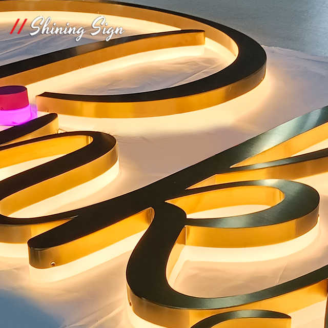 Custom 3d Backlit Light up Led Letter Sign Business 3d logo Custom Sign ...