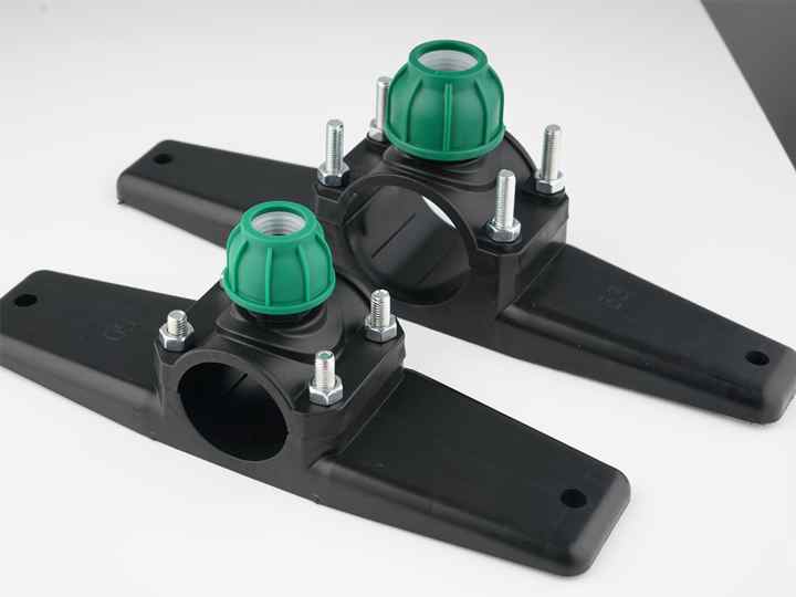 PP Compression Fittings Clamp Saddle Pipe Holder for Water Supply ...