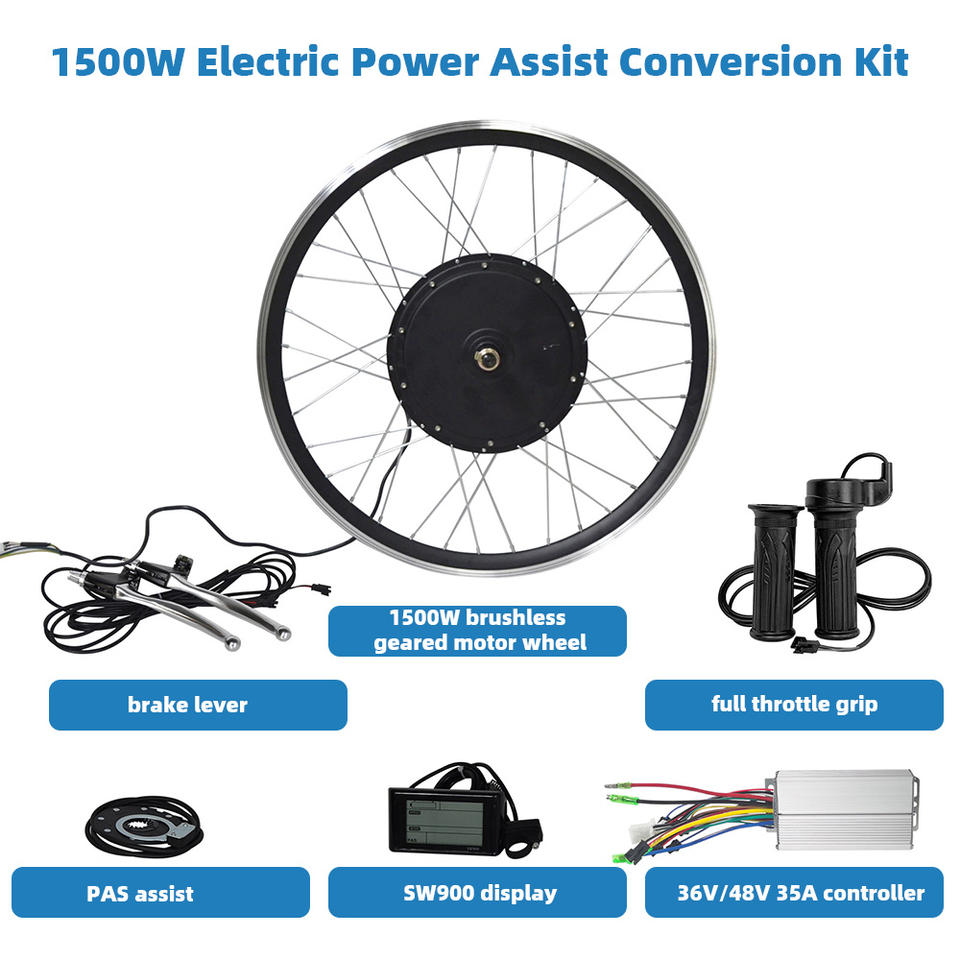 1500W Hub Motor Brushless Electric Bicycle Assist Kit | LCD Display ...