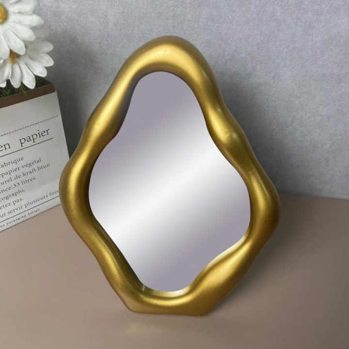 Creative European Curved Makeup Mirror Fashionable Irregular Cosmetic ...