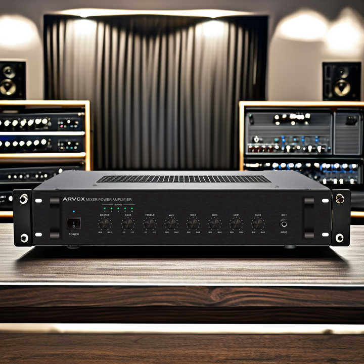 Professional Audio PA System Mixer with 500W Class D Amplifier 60W ...