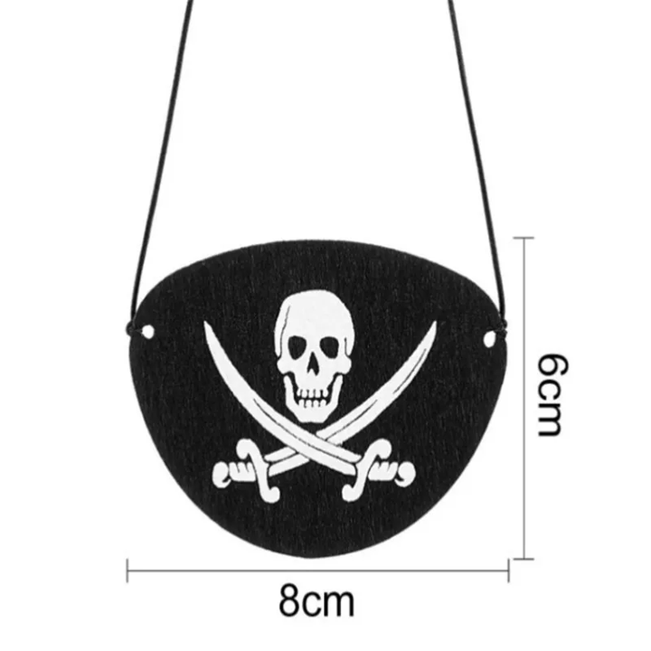 Children's Halloween Pirate Mask One-Eyed Skeleton Captain Cosplay ...