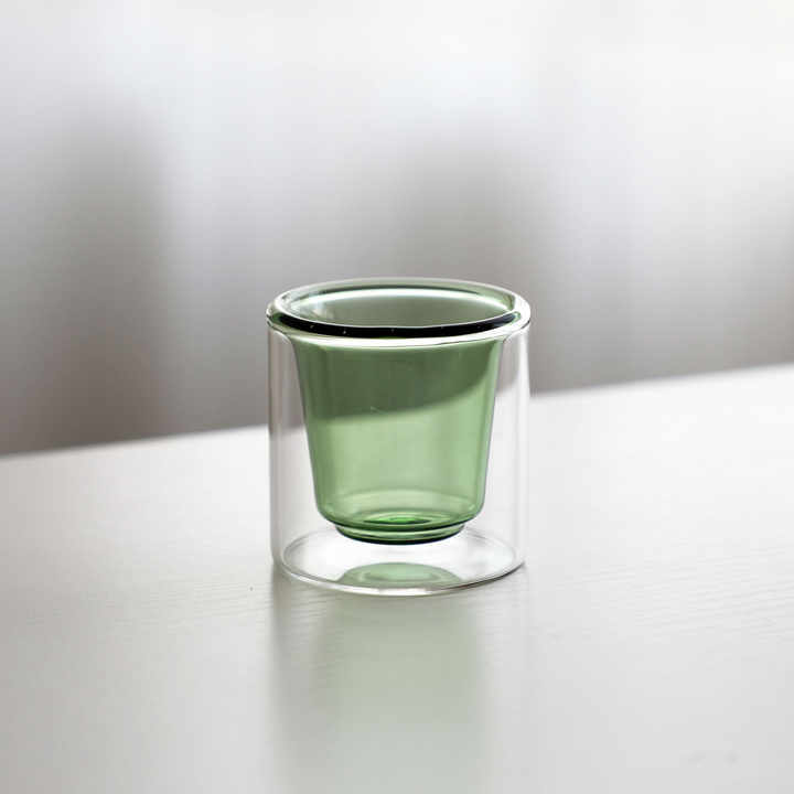 Wholesale High Borosilicate Double Glass Coffee Cup Colorful Inner ...