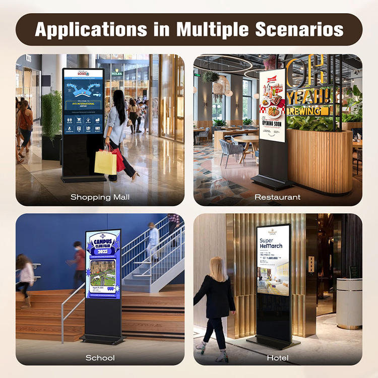 65 Inch Commercial Indoor Interactive Digital-floor Standing LCD ...