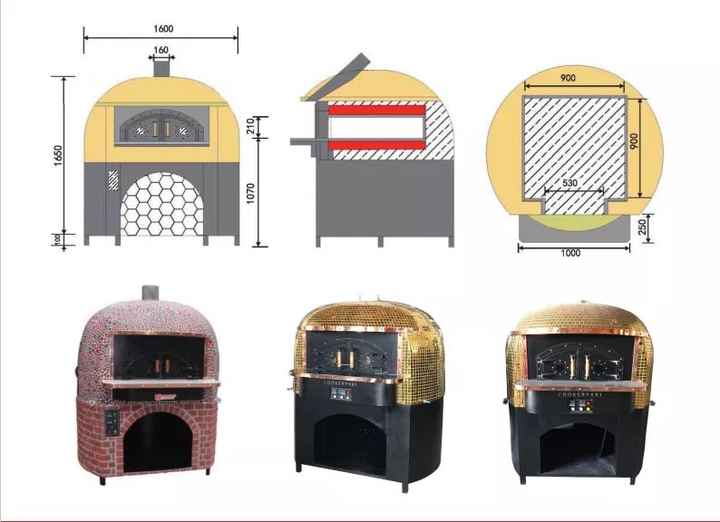 Italian Electric/gas Brick Pizza Oven - Perfect for Pizzerias