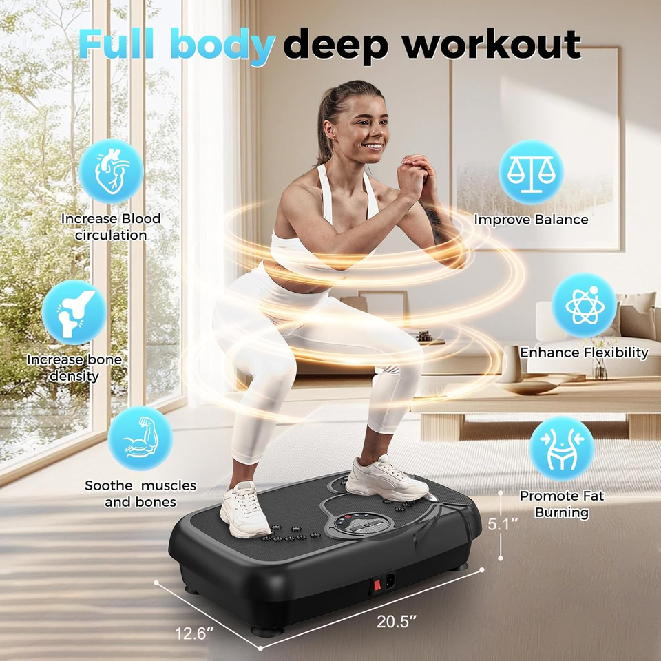 Vibration Plate Exercise Machine Whole Body Shaker Vibrate Stand Board ...